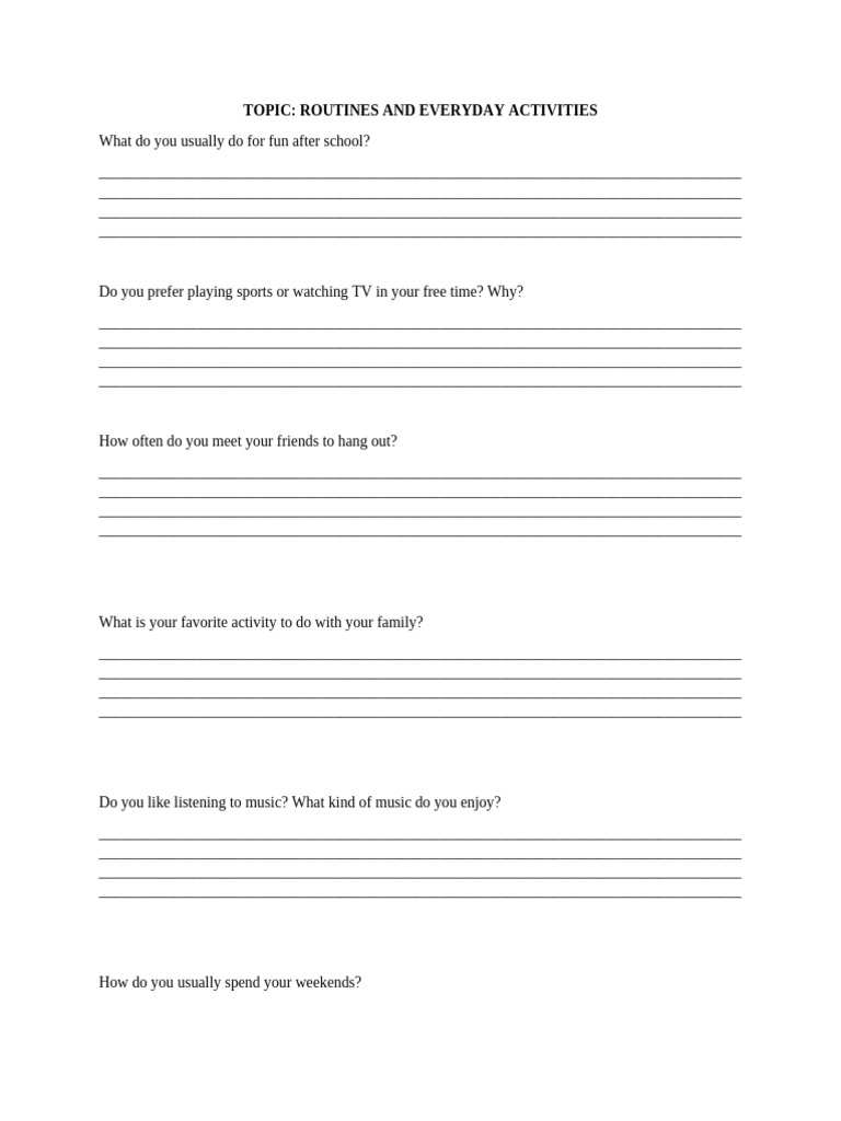 TOPIC SPEAKING UNIT 1 | PDF