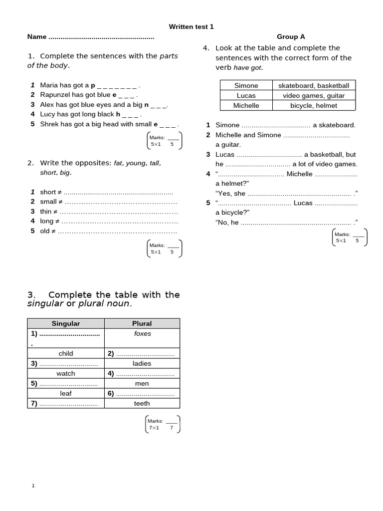 Challenge 1 Test A +++ | PDF | Languages | Foreign Language Studies