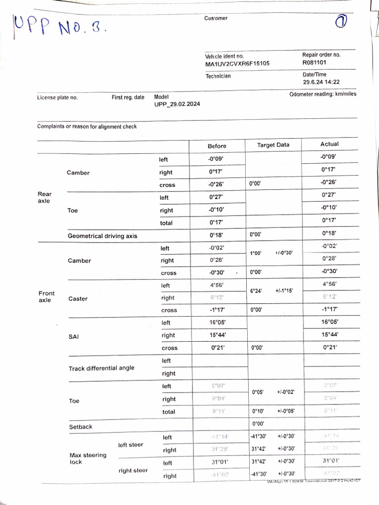 RBT data | PDF | Axle | Automotive Industry