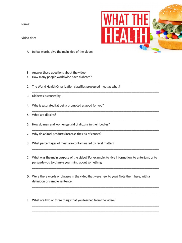 VIDEO. What The Health | PDF