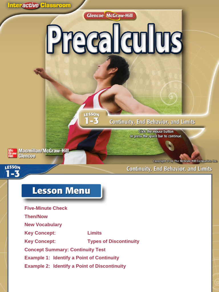 Precalculus 1-3 Continuity | PDF | Continuous Function | Function ...