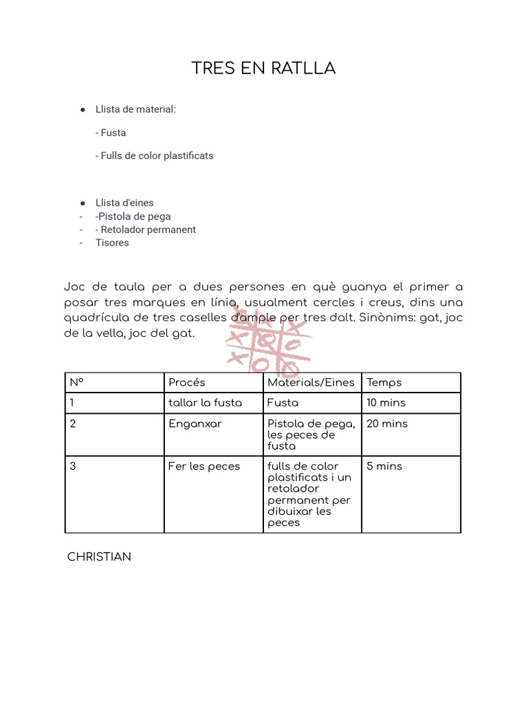Tres en Ratlla | PDF