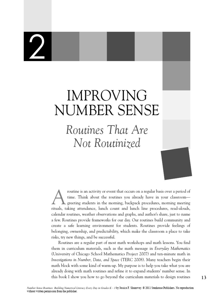 Number Sense Routines, Jessica Shumway-Pages-2 | PDF | Numbers ...
