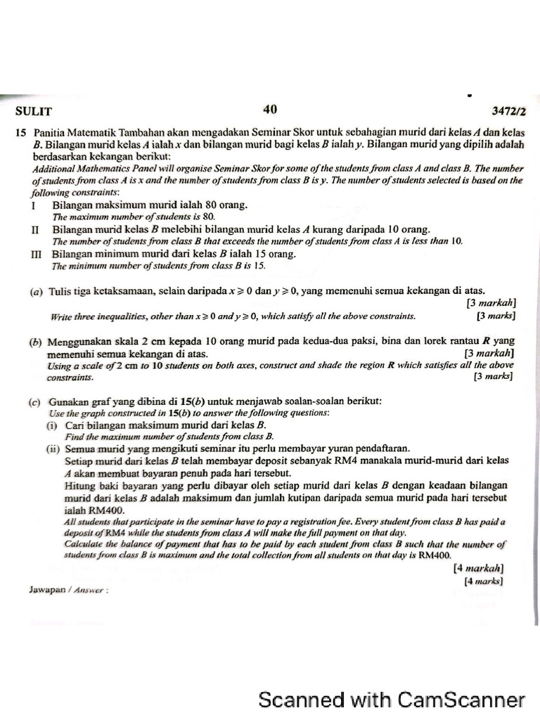 Addmath Question 2 | PDF