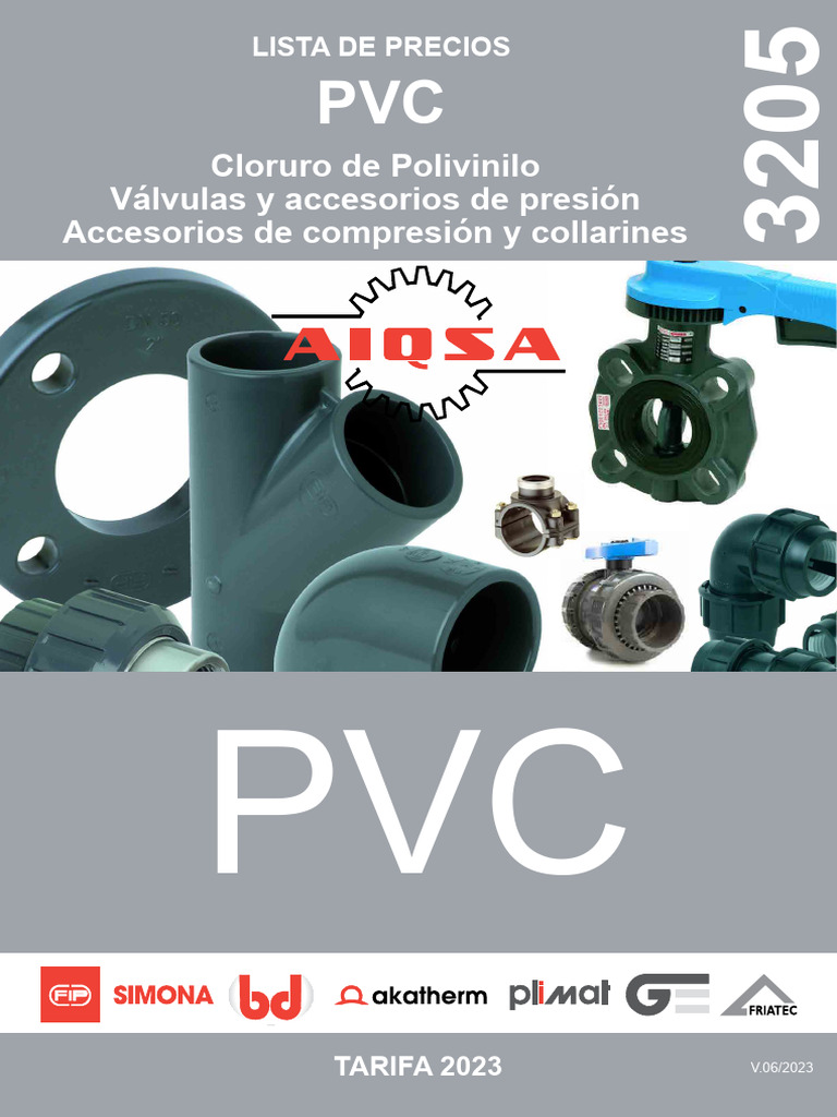 Aiqsa 3205 PVC Accesorios Valvulas Fitting Collarines | PDF | Cloruro ...