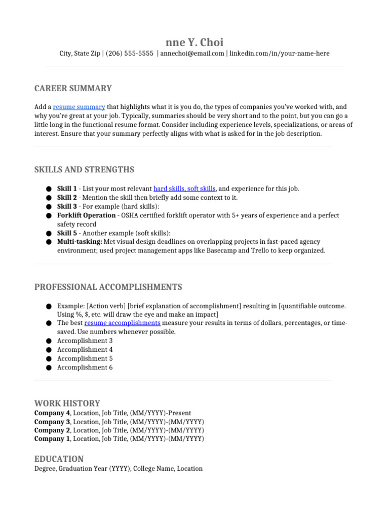 ATS Resume Template Classic Resume | PDF