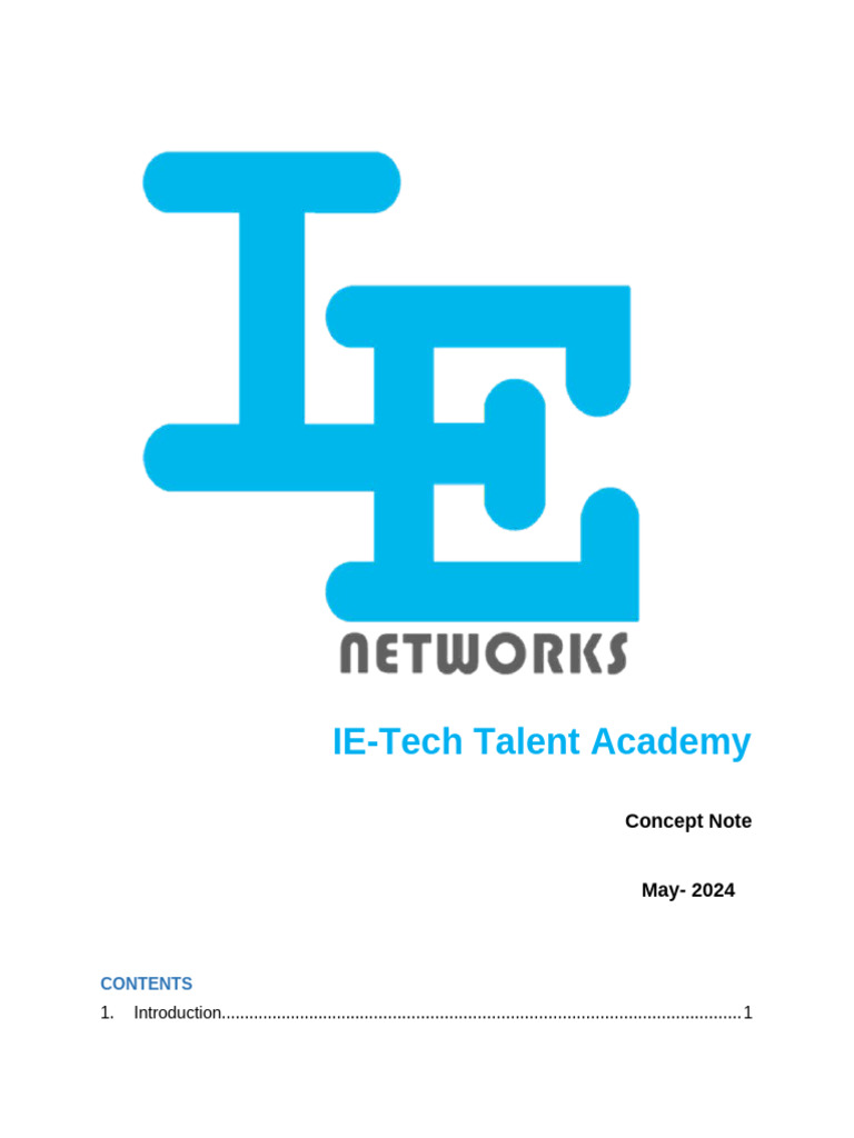 Tech Talent Academy Concept Note-V01 | PDF | Mentorship