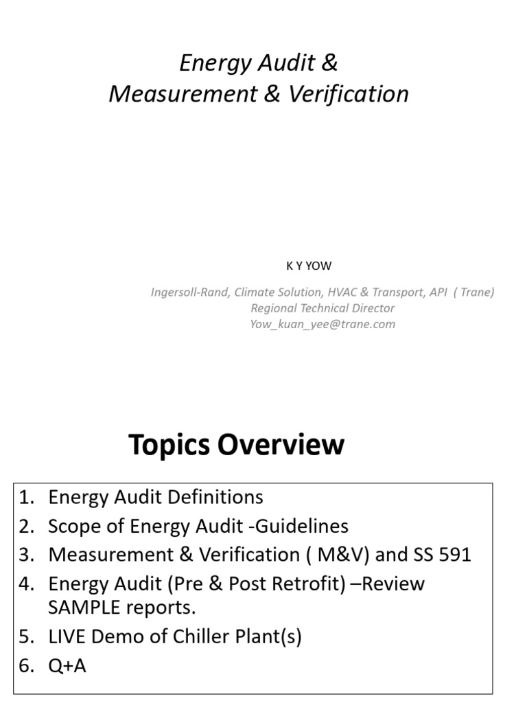Trane Energy Audit and Measurement Verification | PDF | Audit ...
