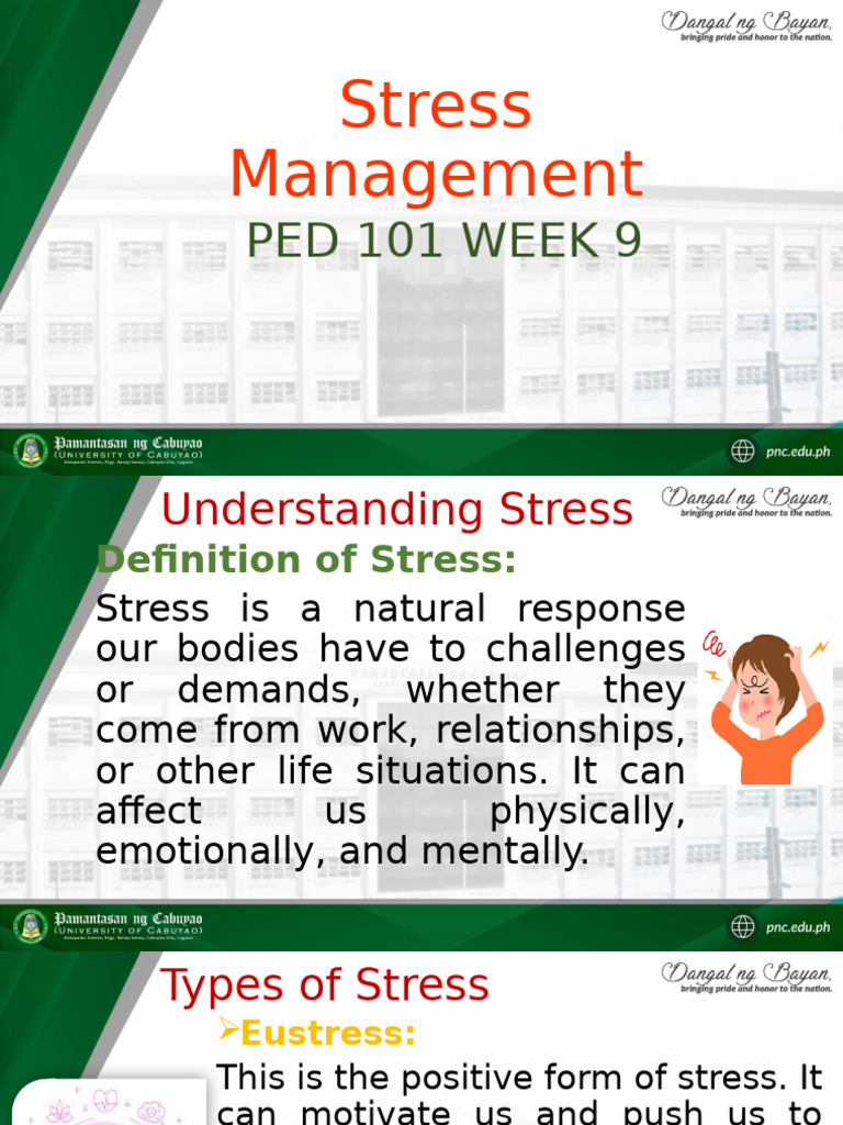 Ped101 Week9 Stress Management | PDF