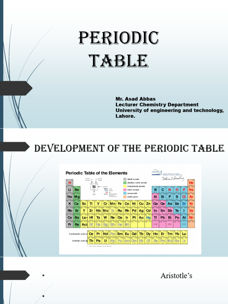 Incomplete 7th Period of Periodic Table | PDF | Chemical Elements ...