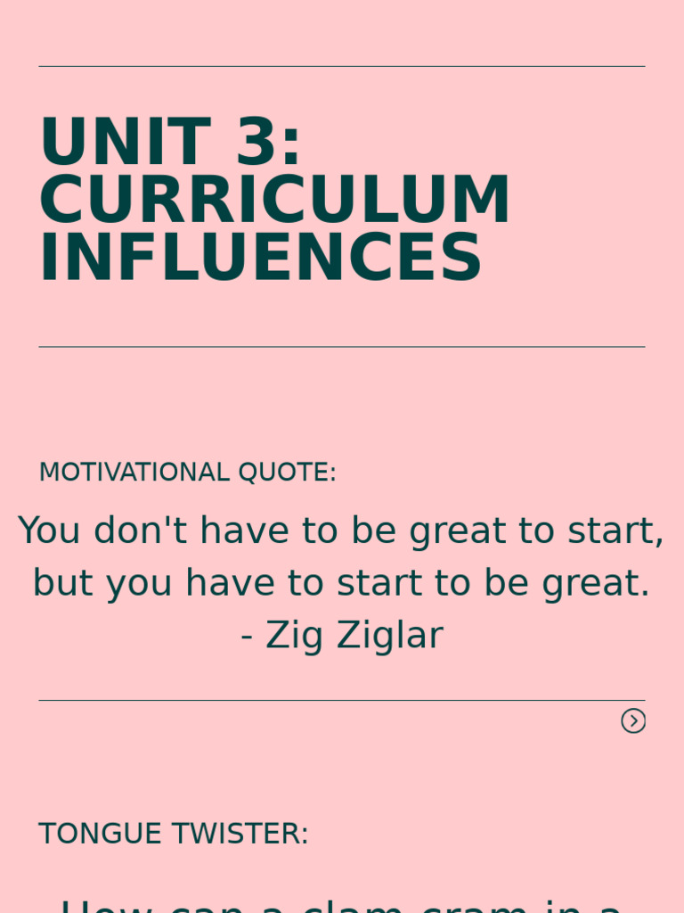 Curriculum Influences | PDF | Classroom | Behavior Modification