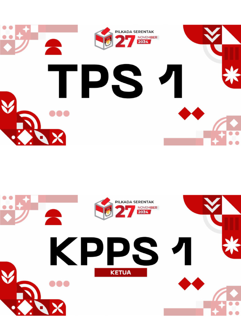 Perlengkapan Kpps Di Tps Tema Merah Putih | PDF
