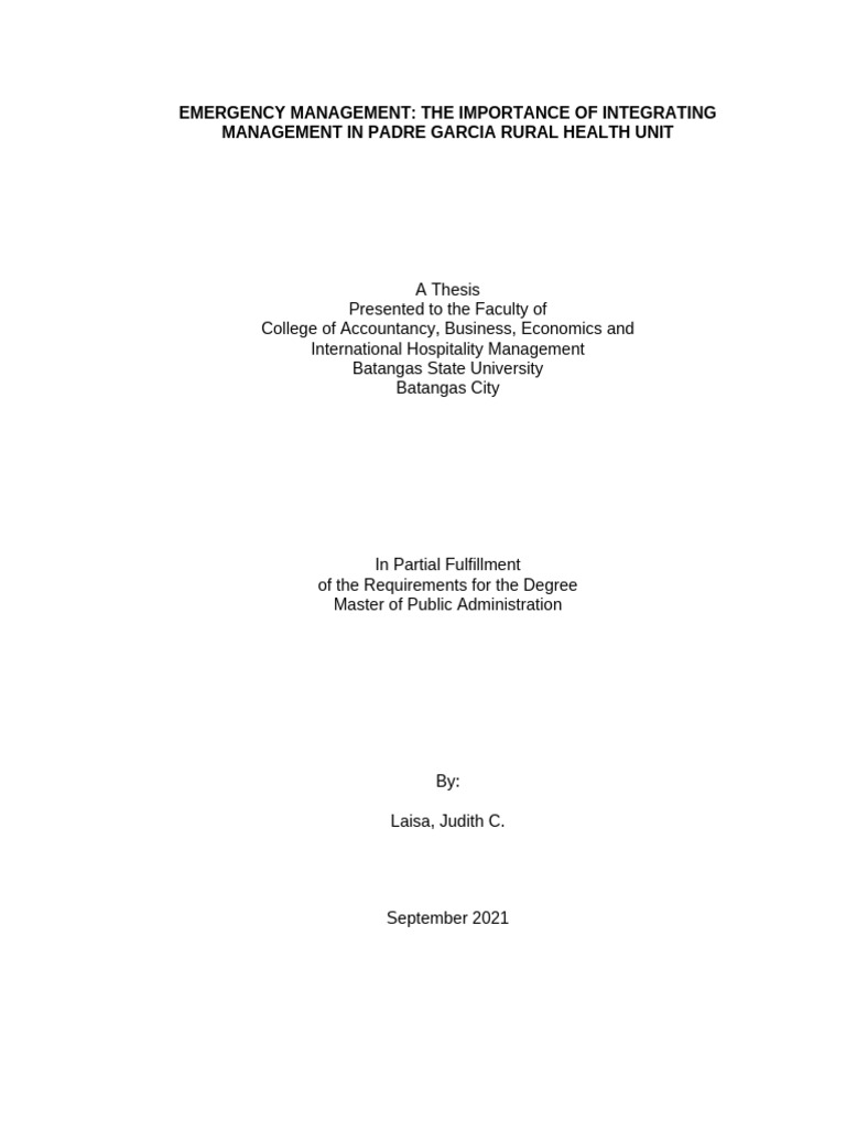 Emergency Management Chapter 1 | PDF | Public Administration | Emergency Management