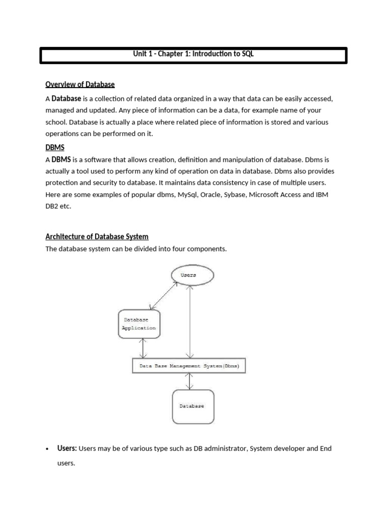 Chpter 1 | PDF | Relational Database | Databases