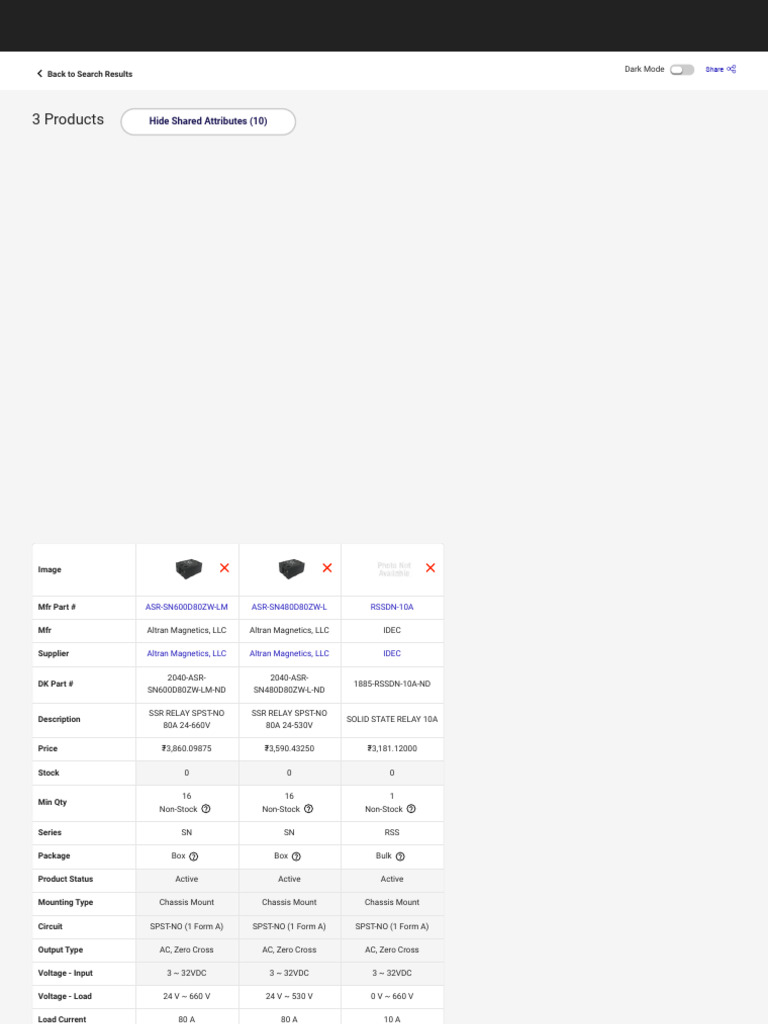 Relays - Solid State Relays (SSR) - DigiKey | PDF | Relay | Electrical ...