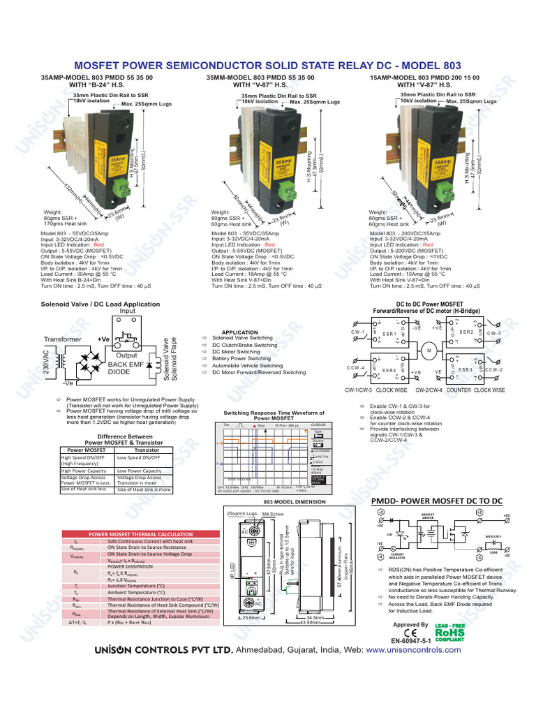 Power MOSFET Applications and Specifications | PDF | Electrical ...