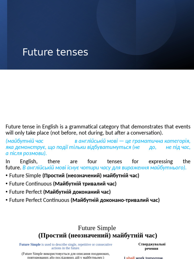 Future Tenses! | PDF