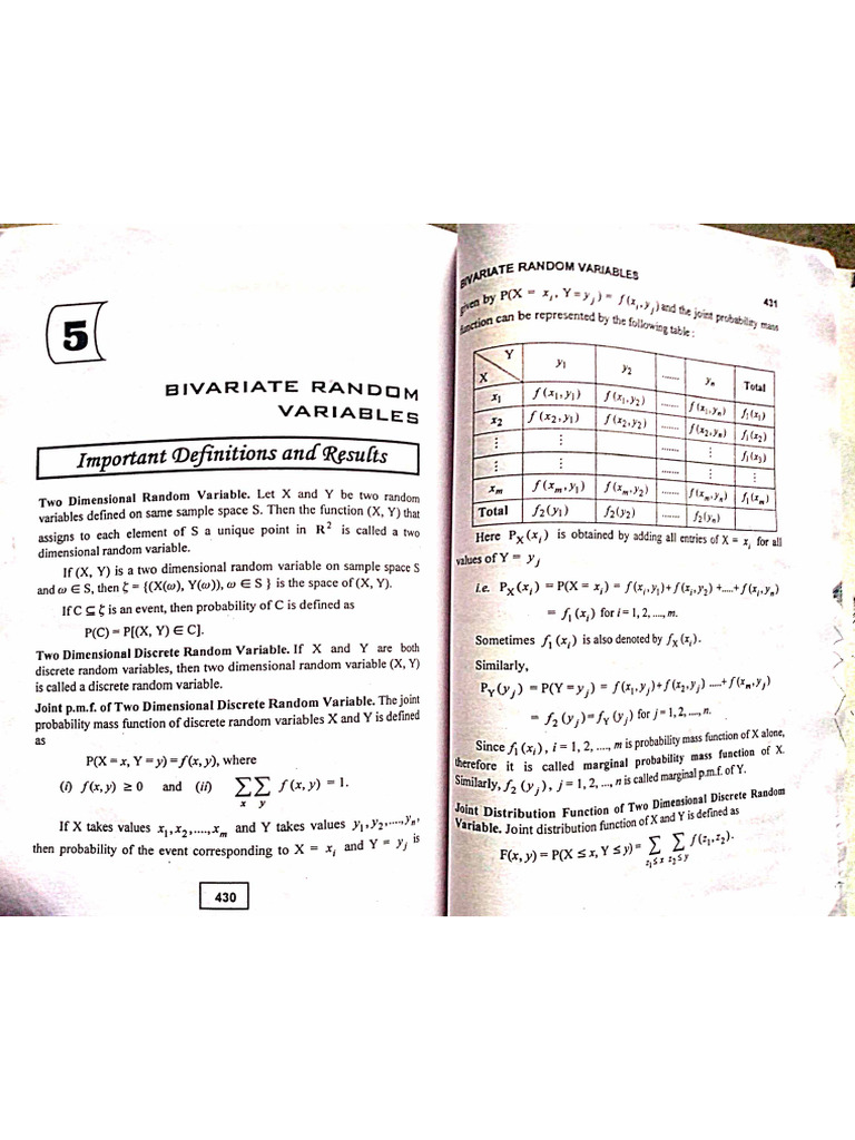 Bivariate Random Variables | PDF Bivariate Random Variables | PDF