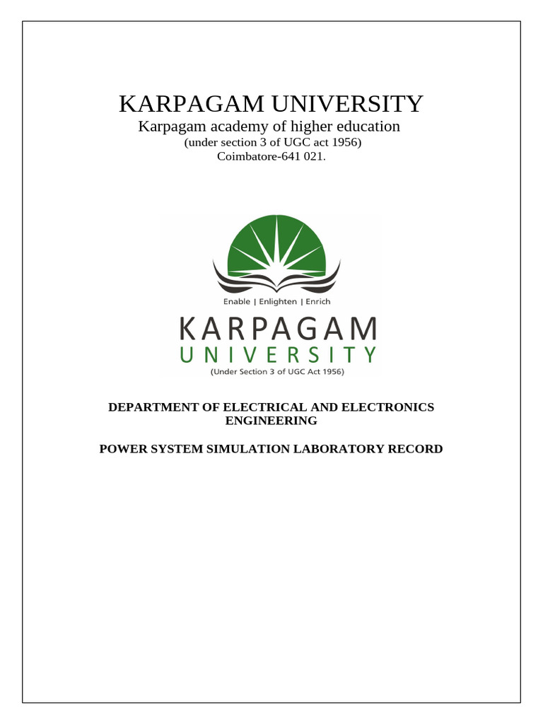 kARPAGAM UNIVERSITY LAB MANUAL | PDF | Matrix (Mathematics ...