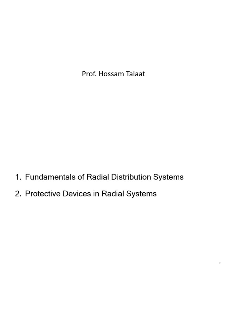 Overcurrent Protection in Radial Systems | PDF | Fuse (Electrical) | Relay