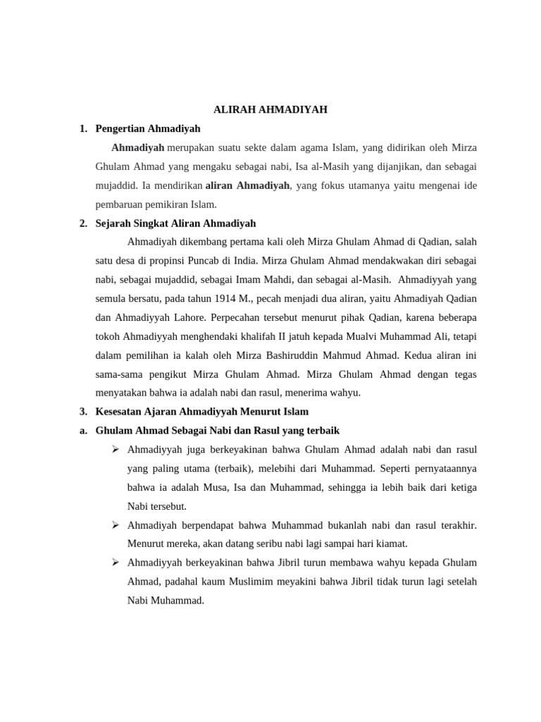 Alirah Ahmadiyah | PDF