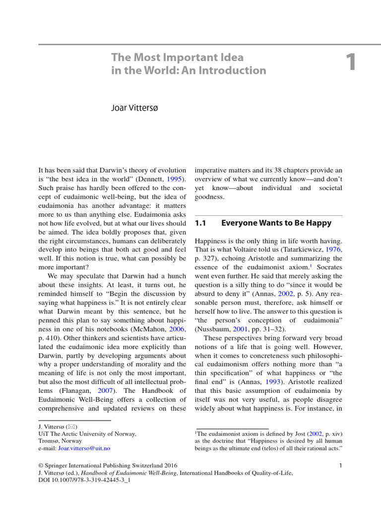 Eudaimonic Well-Being Overview | PDF | Well Being | Happiness