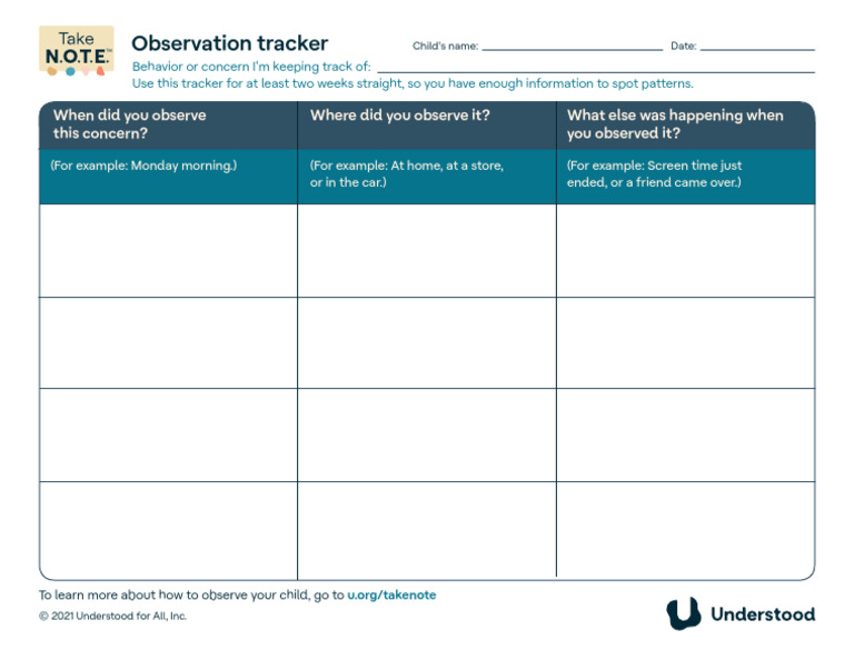 Observation Tracker | PDF