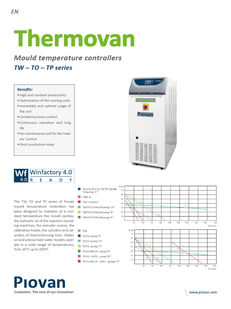 Piovan Mould Temperature Controllers Guide | PDF | Pump | Water