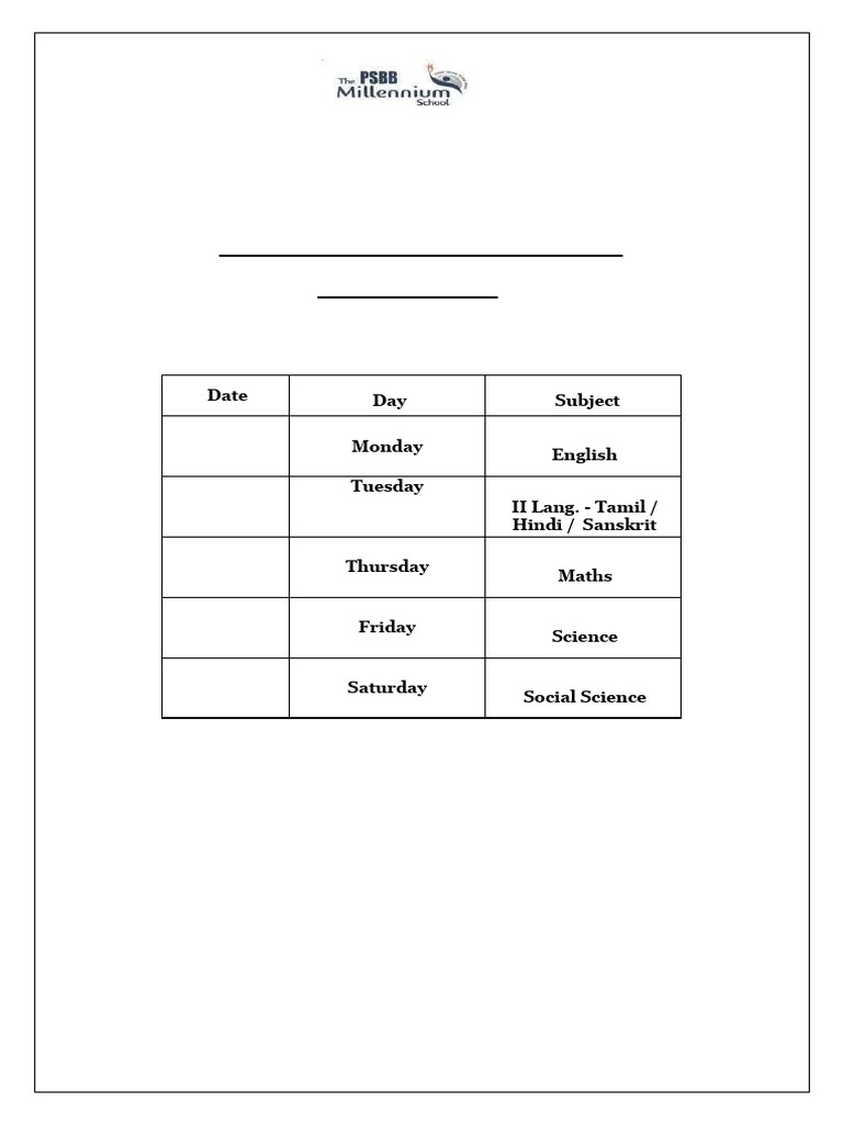 Grade 9 Pt-04timetable | PDF