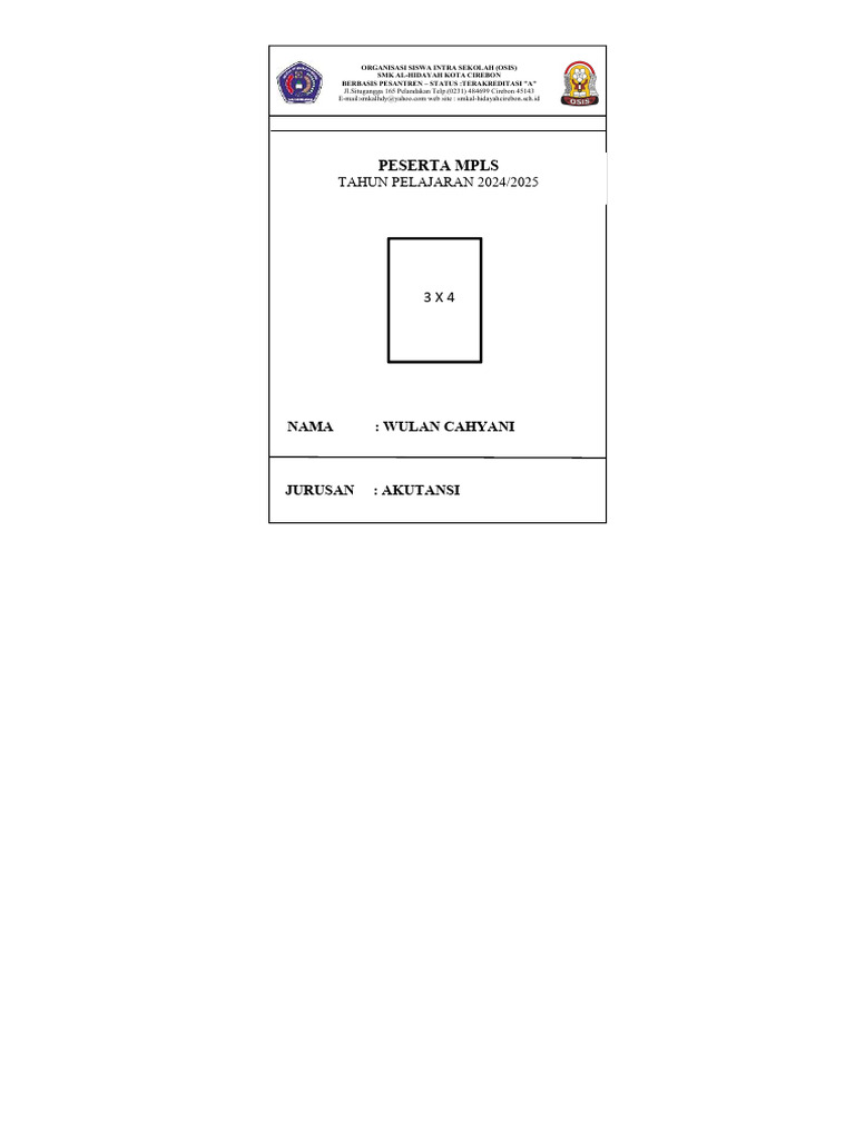 Nametag T1 T2 2024 | PDF