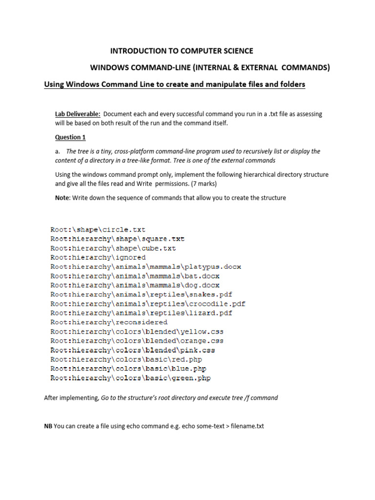 Group HH Task 1 (Internal & External Commands) | PDF