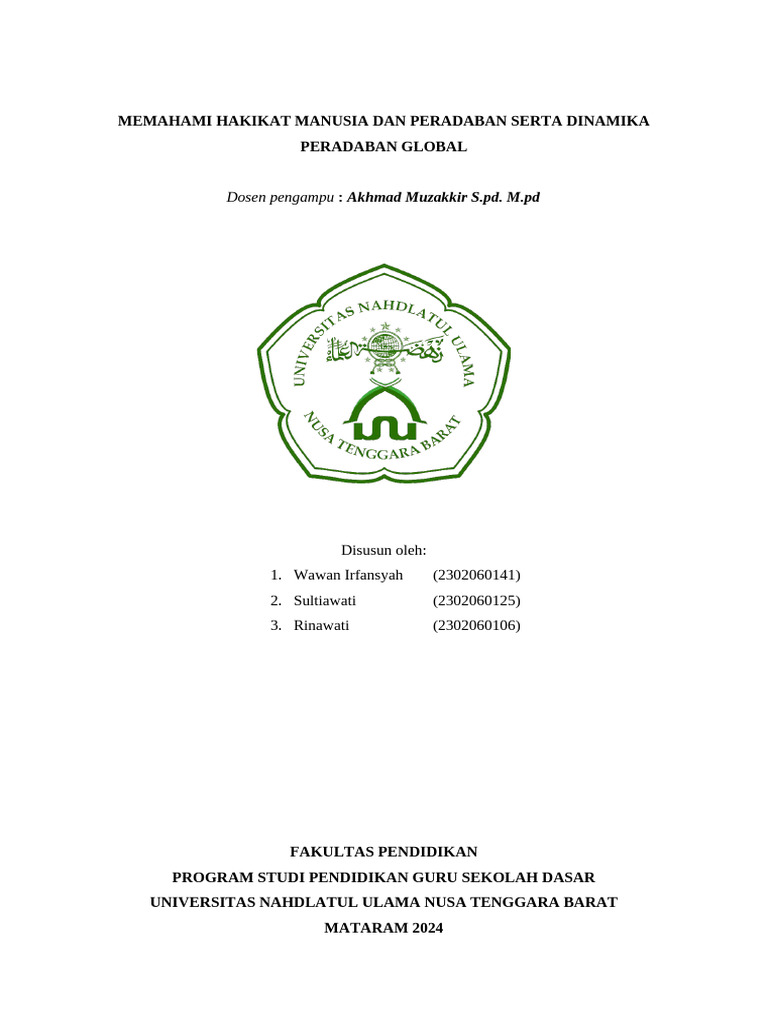 Hakikat Manusia dan Peradaban Global | PDF