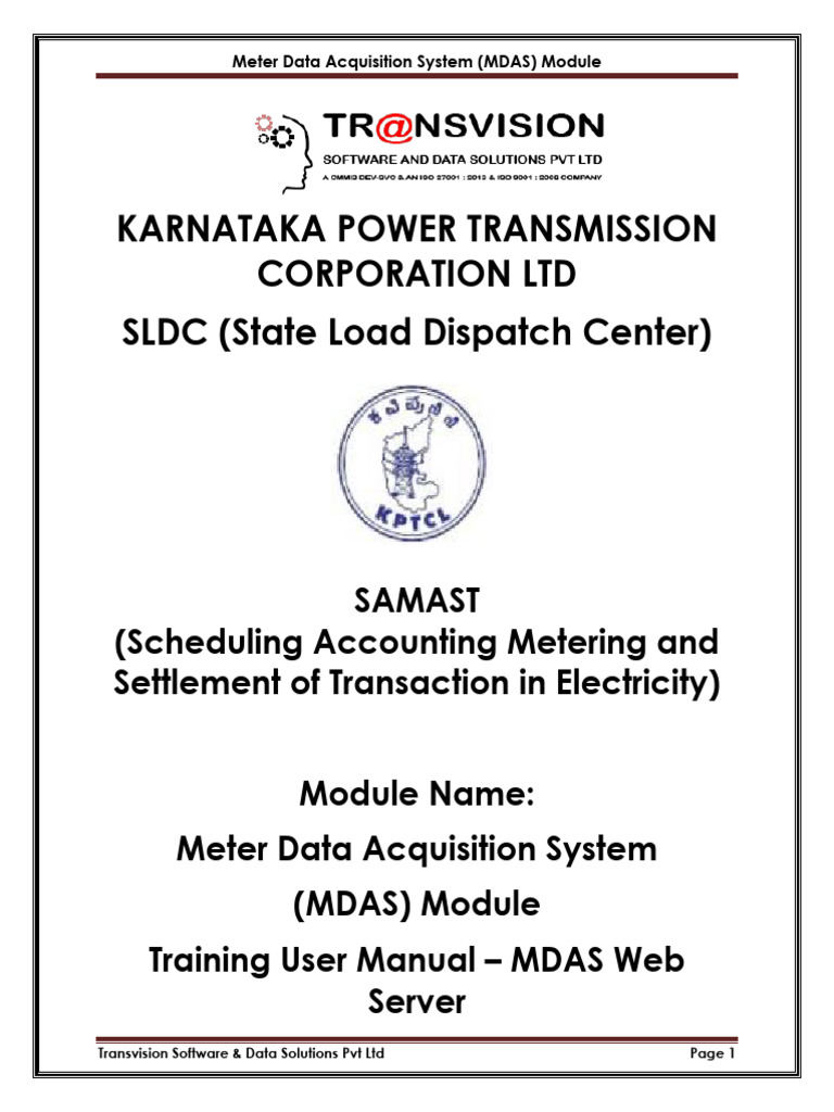 MDAS Training Manual for KPTCL | PDF | World Wide Web | Internet & Web