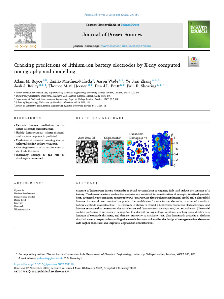 Cracking Predictions of Lithium-Ion Battery Electrodes by X-Ray ...