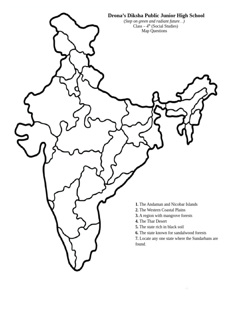 Class 4th Map Question | PDF