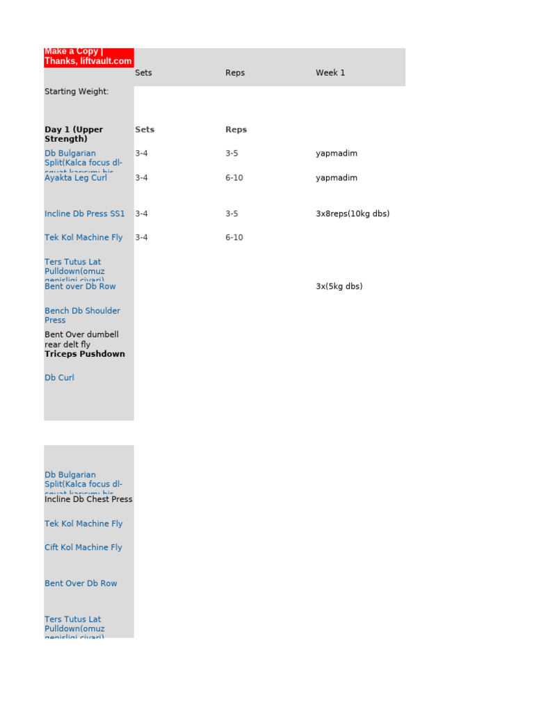 Strength Training Program | PDF