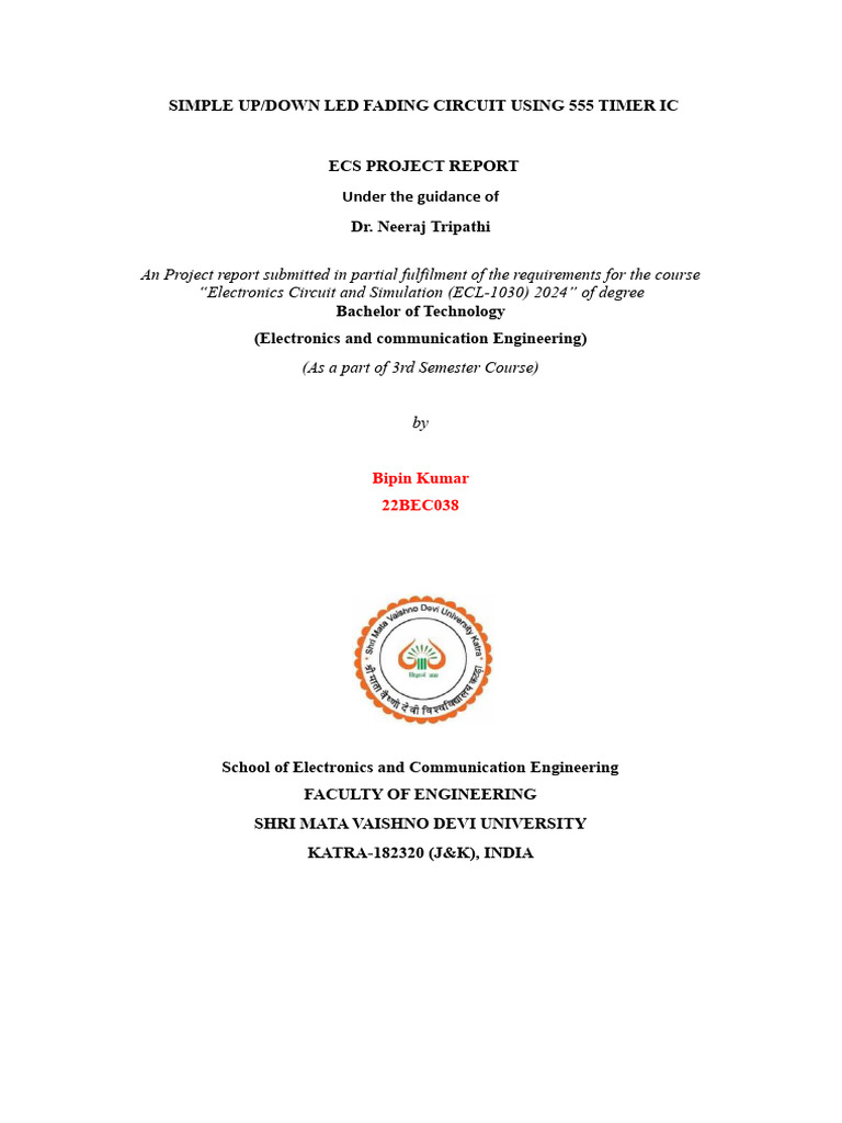 Bipin Ecs Project | PDF | Electrical Network | Amplifier