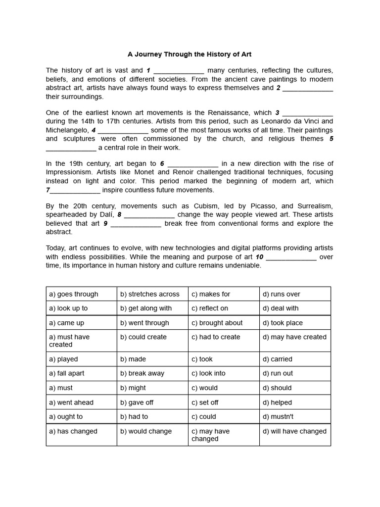 A Journey Through The History of Art | PDF | The Arts | Art Movements