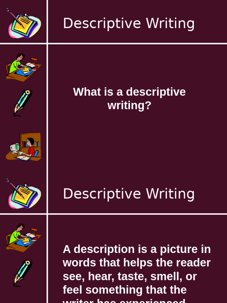 Descriptive Writing 1 | PDF