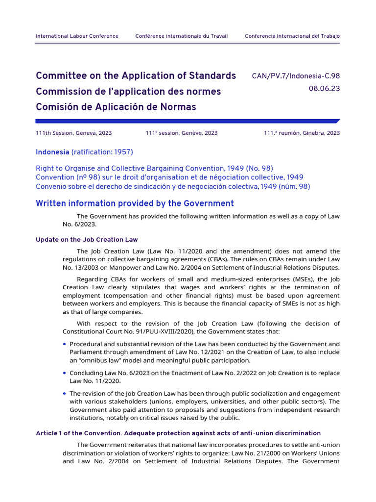 Wcms 885385 | PDF | International Labour Organization | Labour Law