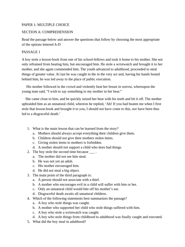 1st Term JSS3 English Exam | PDF