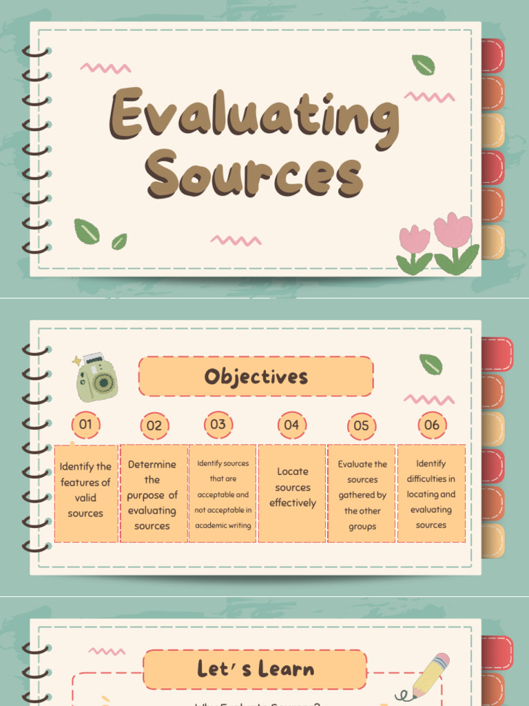 Evaluating Sources EAPP | PDF | Primary Sources | Science Evaluating Sources EAPP | PDF | Primary Sources | Science