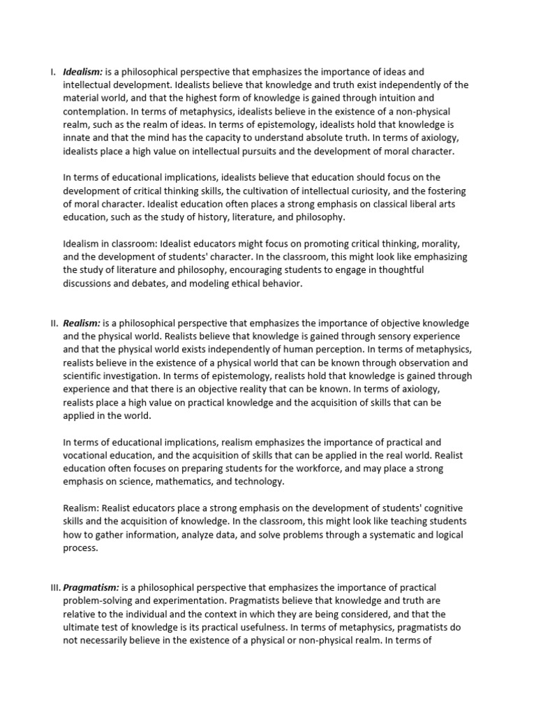 Content Summary FE401 Philosophies and Theories of Education | PDF ...