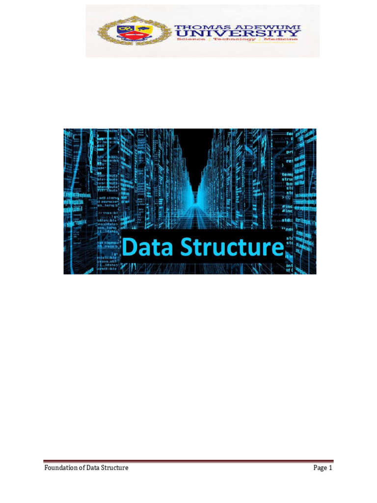 Data Structure csc204 - 1716370942 | PDF | Data Type | Integer (Computer Science)