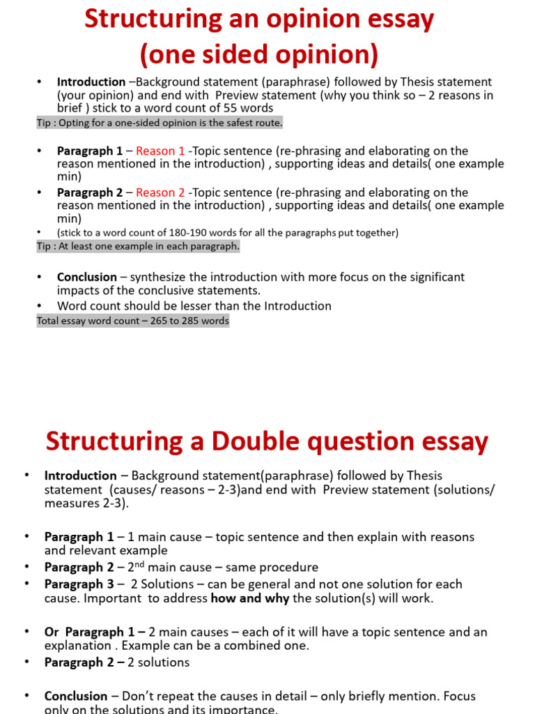 IELTS WRITING TASK 2 - Structures | PDF | Essays