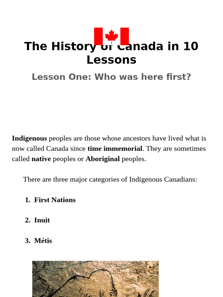 The History of Canada in 10 Lessons | PDF | Métis | Loyalist (American ...