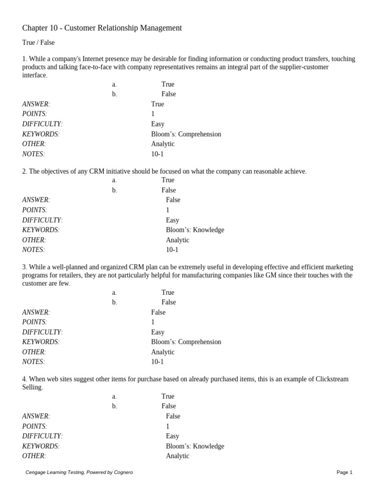 Chapter 10 Customer Relationship Management | PDF | Customer ... Chapter 10 Customer Relationship Management | PDF | Customer ...