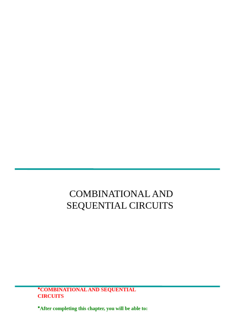 COMBINATIONAL AND SEQUENTIAL CIRCUITS-unit-2 | PDF | Multiplexing | Logic Gate