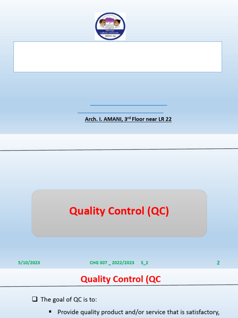CHG 307 - Qc&is L-4 - 2022-2023 | PDF | Observational Error | Accuracy And Precision