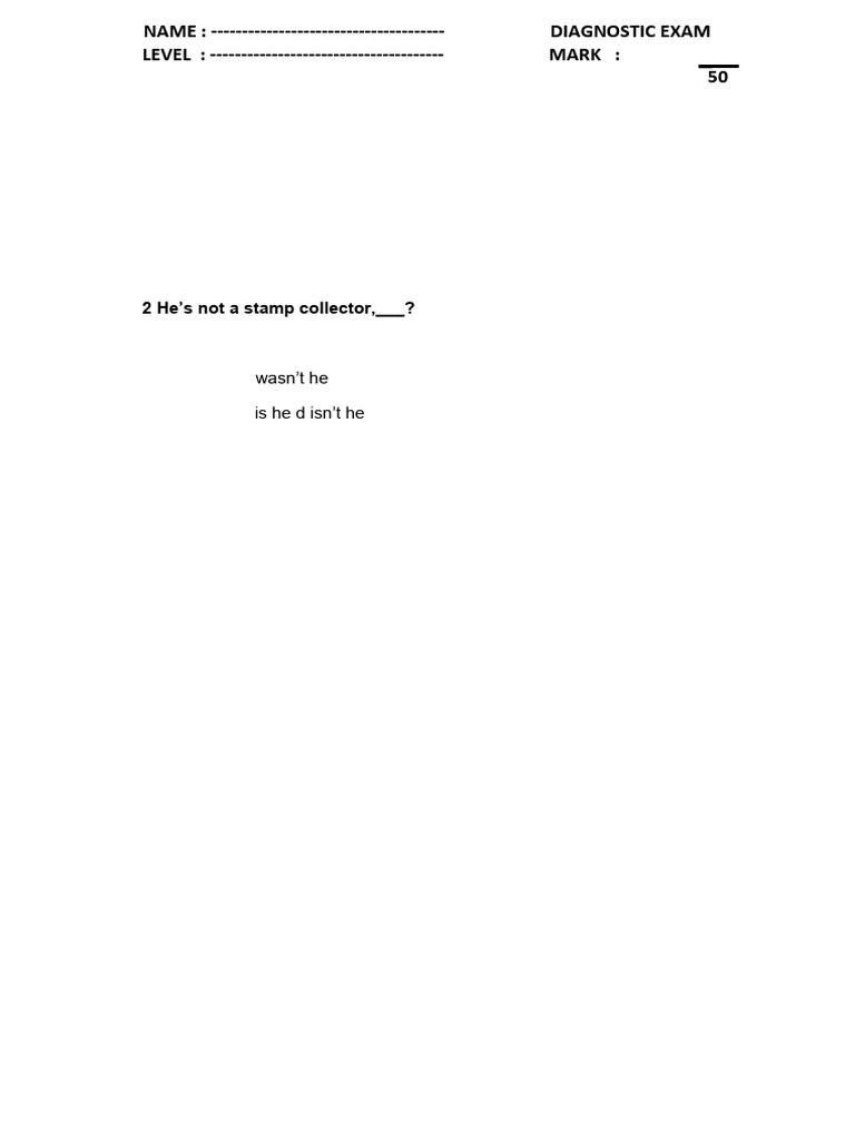 Upper Intermediate and Advanced Placement Test | PDF